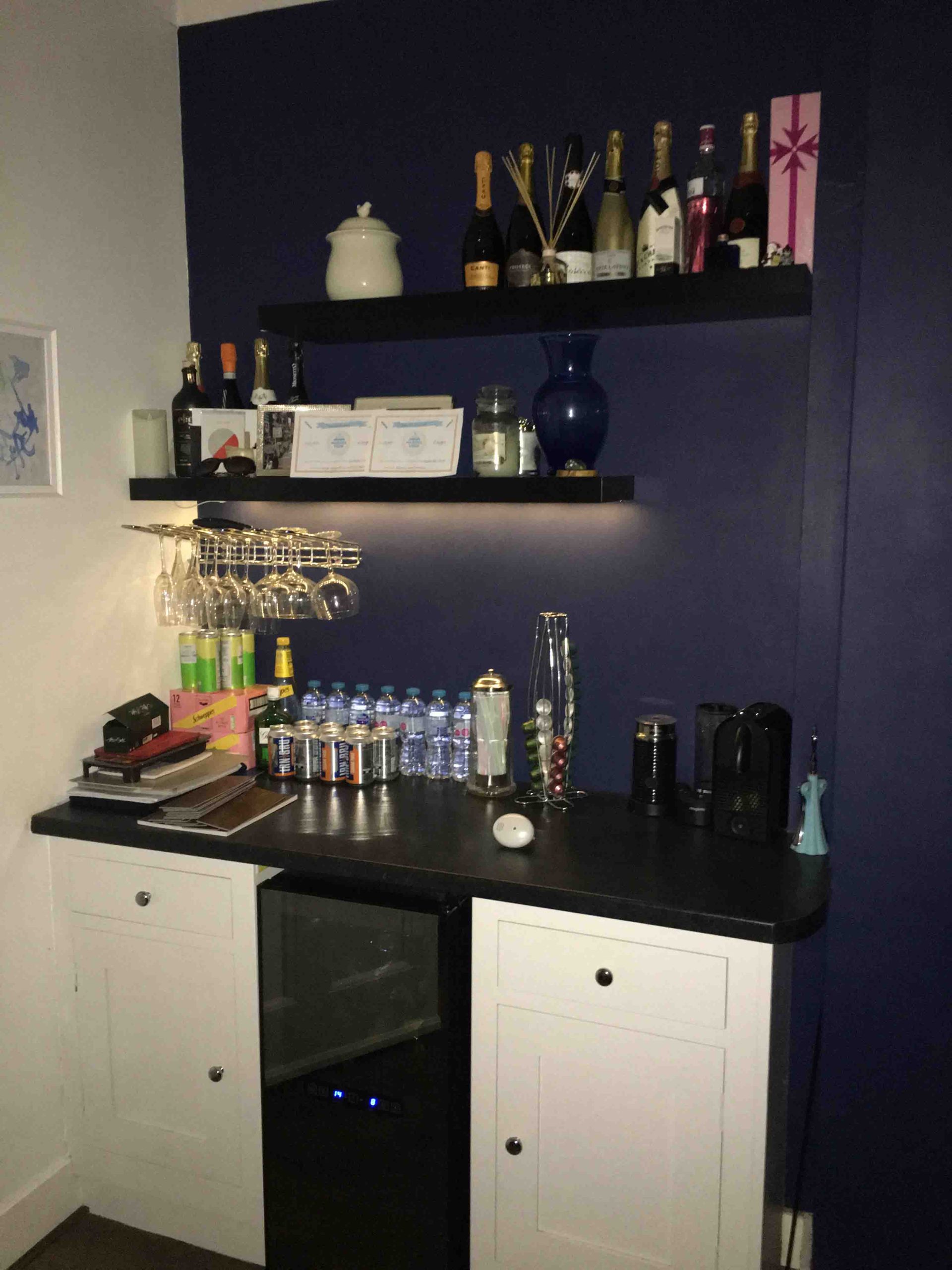 Home gin bar: how one homeowner created a decadent space