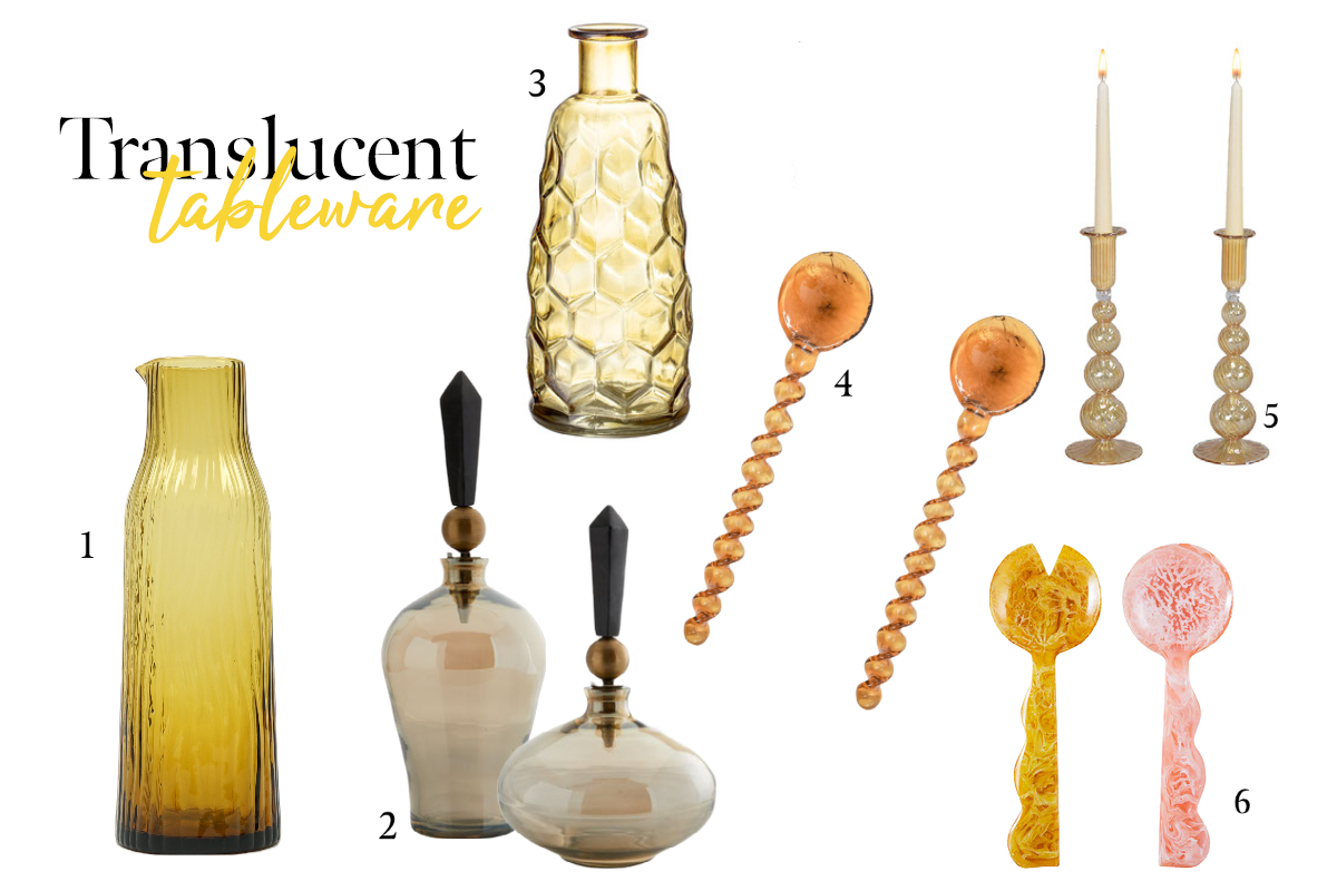 Colourful dining: trendy translucent tableware