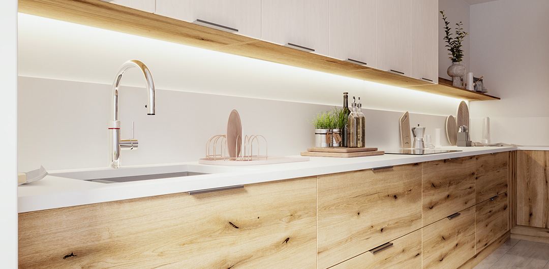 Long Narrow Kitchen With