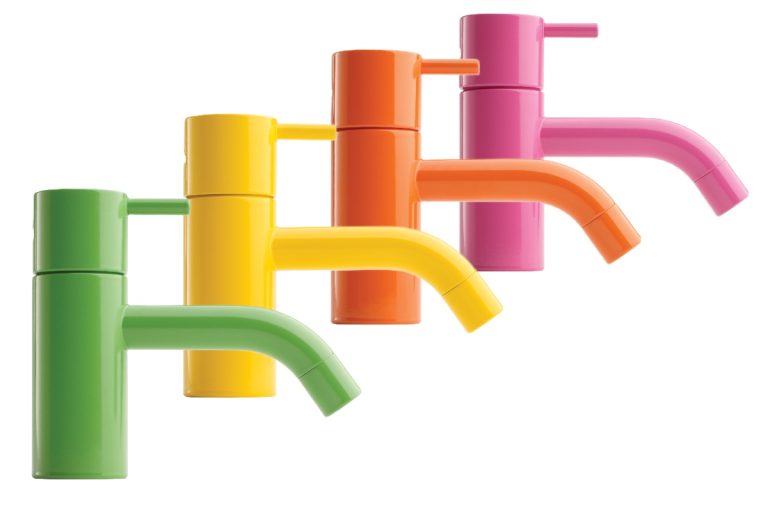 Add colour to your bathroom: vibrant taps, tiles and more