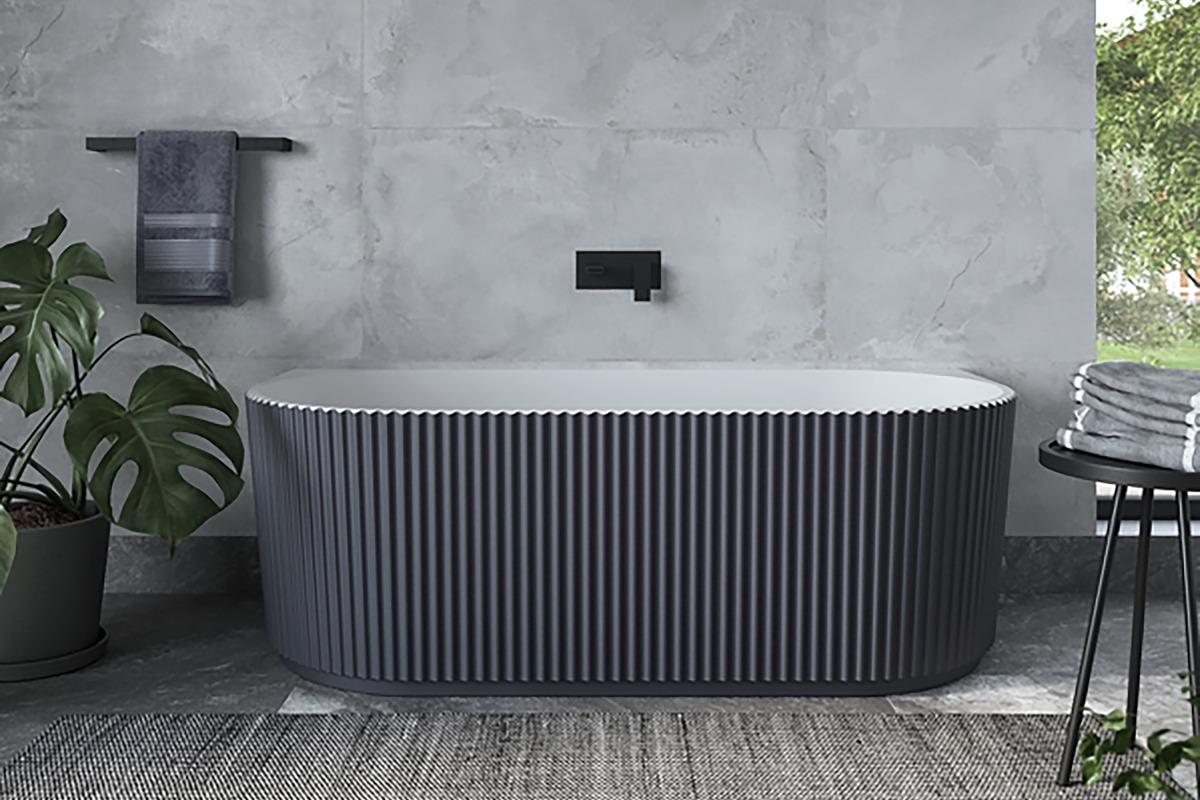 Fluted bathroom products: textured tiles, furniture, basins and more