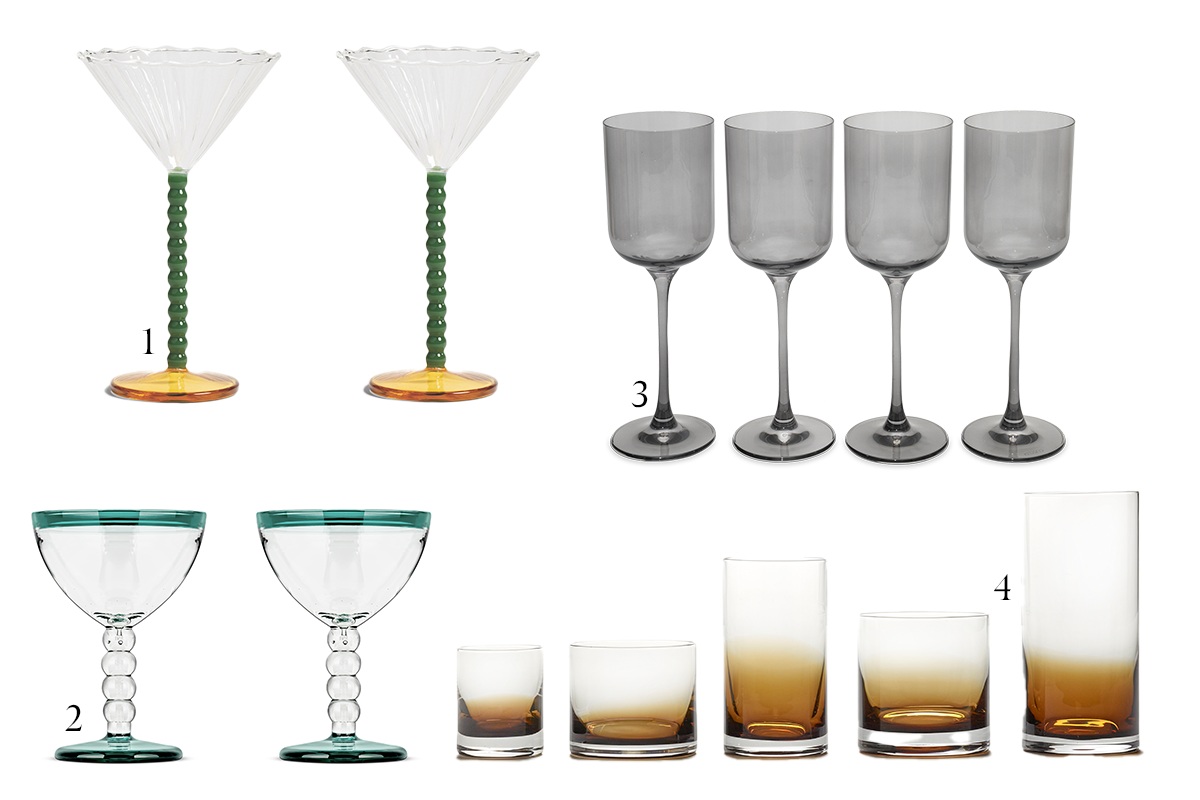 Home bar gifts: cocktail shakers, glass decanters and drink tools