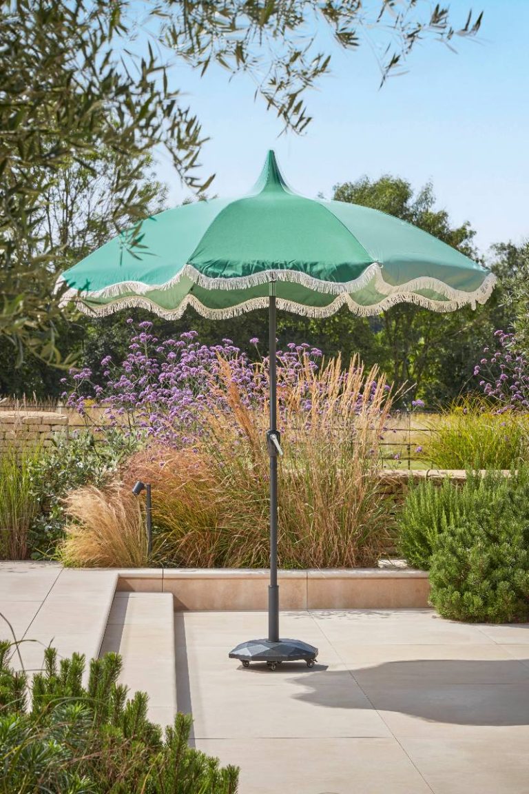 Pretty parasol and awning ideas for your garden